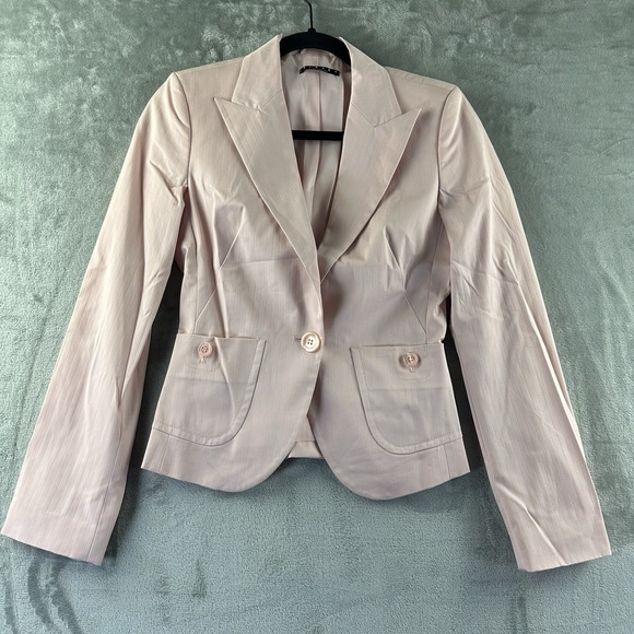 Sisley | Jackets & Coats | Sisley Blazer Womens 4 S Light Pink Cotton ...